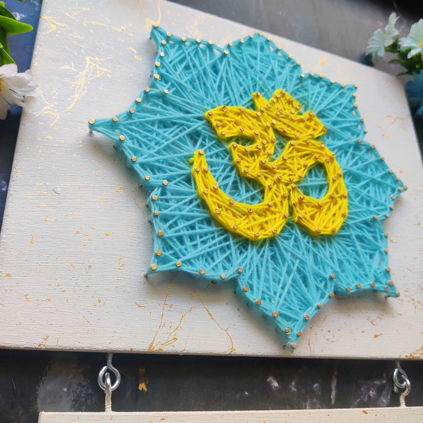 Om Flower Nameplate – QuirkyFY