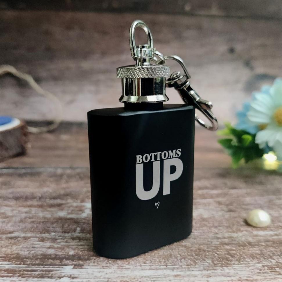 Bottoms Up 30ml HipFlask Keychain – QuirkyFY